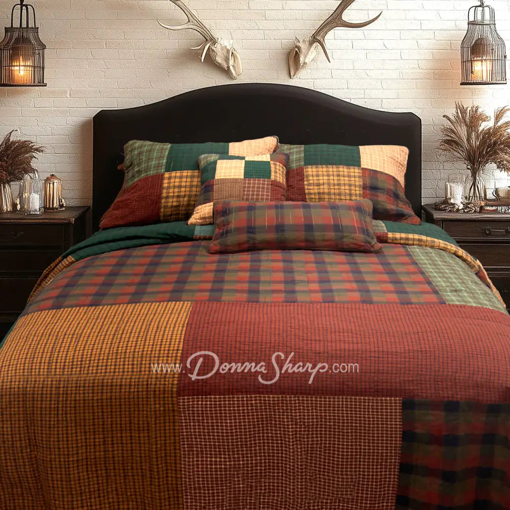 Title: Donna Sharp Campfire Square Cotton Quilted Bedding - Rustic ...