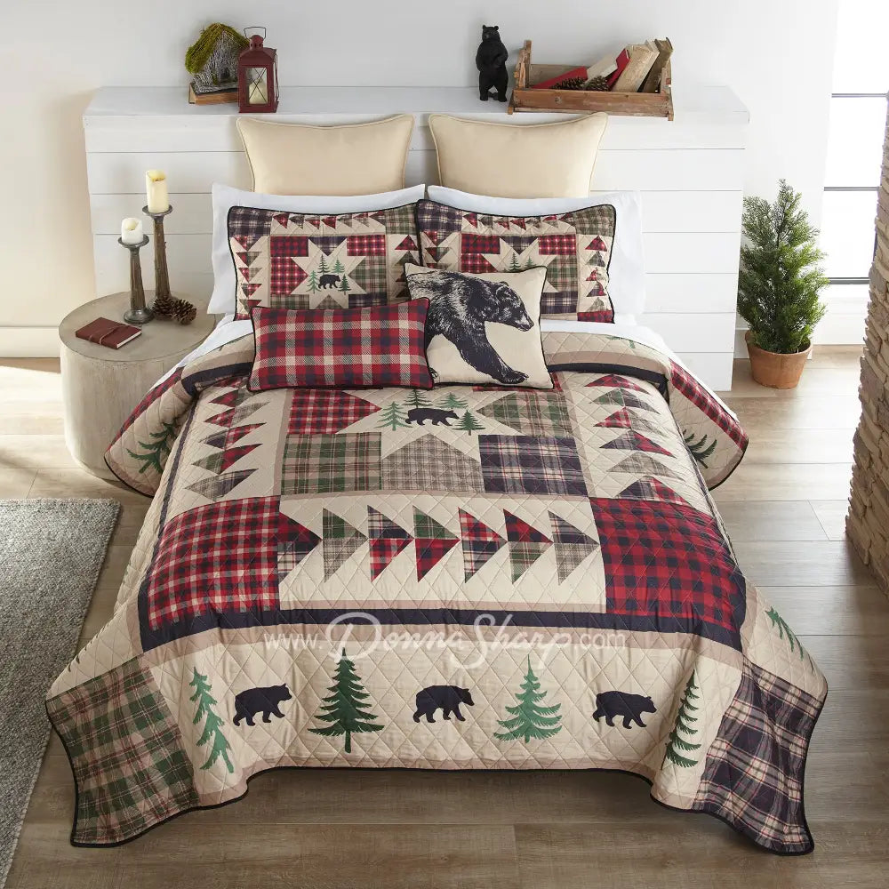 Forest Point Quilt Collection by Donna Sharp – 3-Piece Ultra-Soft Micr ...